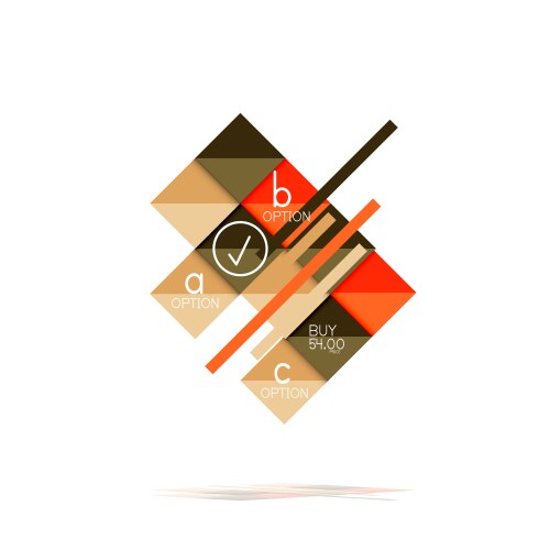 Square option infographic banner data Royalty Free Vector