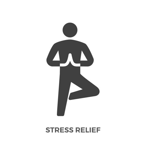 Exercise stress test icon black sign Royalty Free Vector