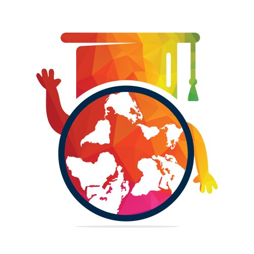 Study abroad logo design Royalty Free Vector Image