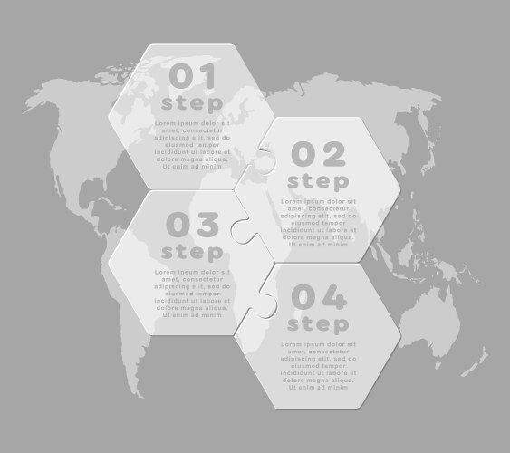Transparent diagram infographic process on 4 steps
