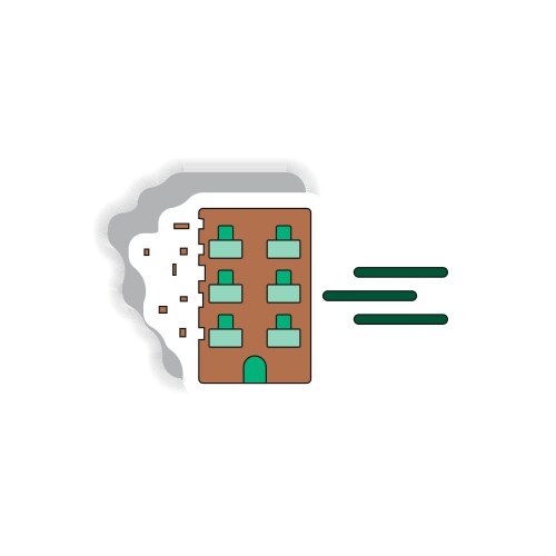 Broken by hurricane disaster Royalty Free Vector Image