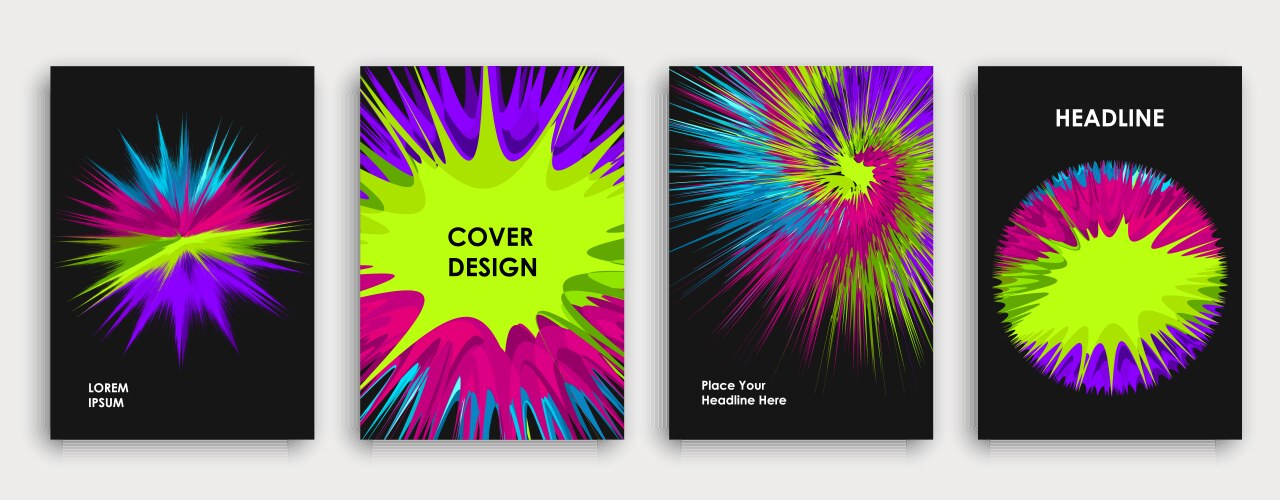 Multi-colored book cover page design creative Vector Image