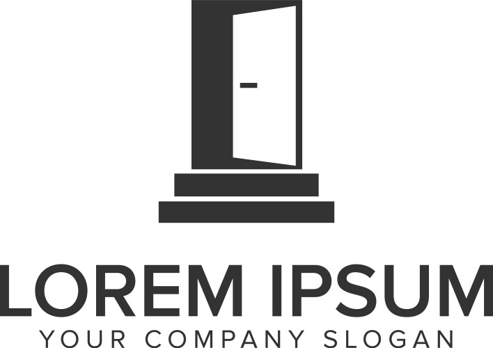 Book room logo design template Royalty Free Vector Image