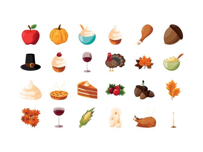 Variety digital icon set pack design Royalty Free Vector