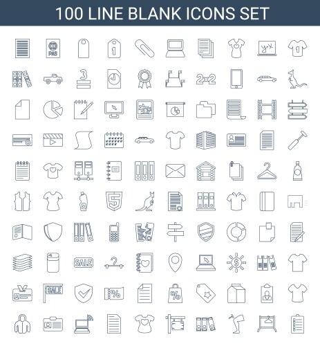 Blank icons Royalty Free Vector Image - VectorStock