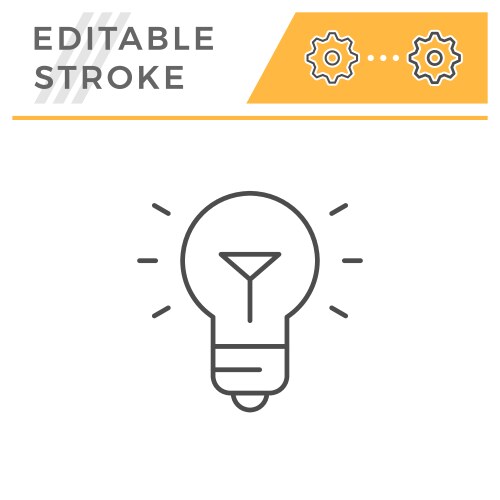 Light bulb line icon Royalty Free Vector Image