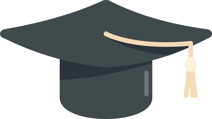 Graduation hat icon simple style Royalty Free Vector Image