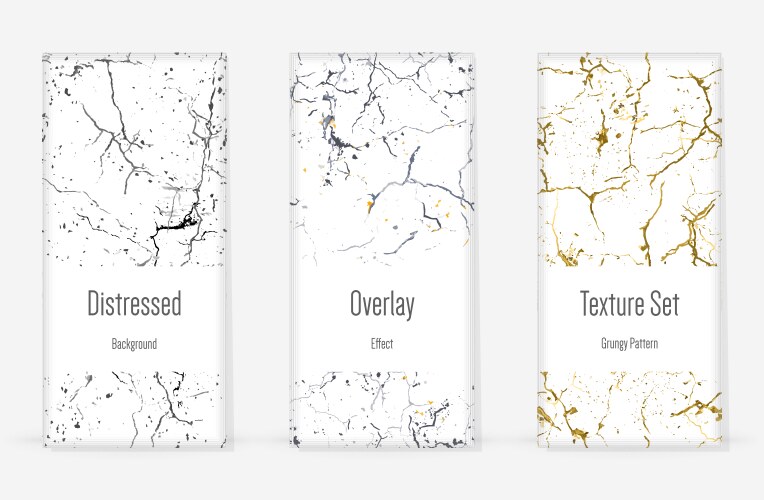 Distress grunge texture set scratched dirt print Vector Image