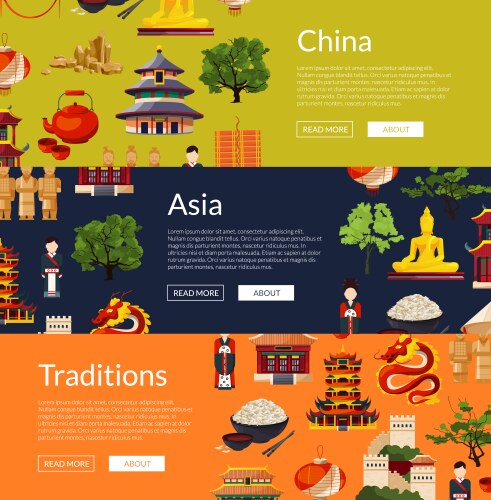 China traditional buildings cultural japan Vector Image