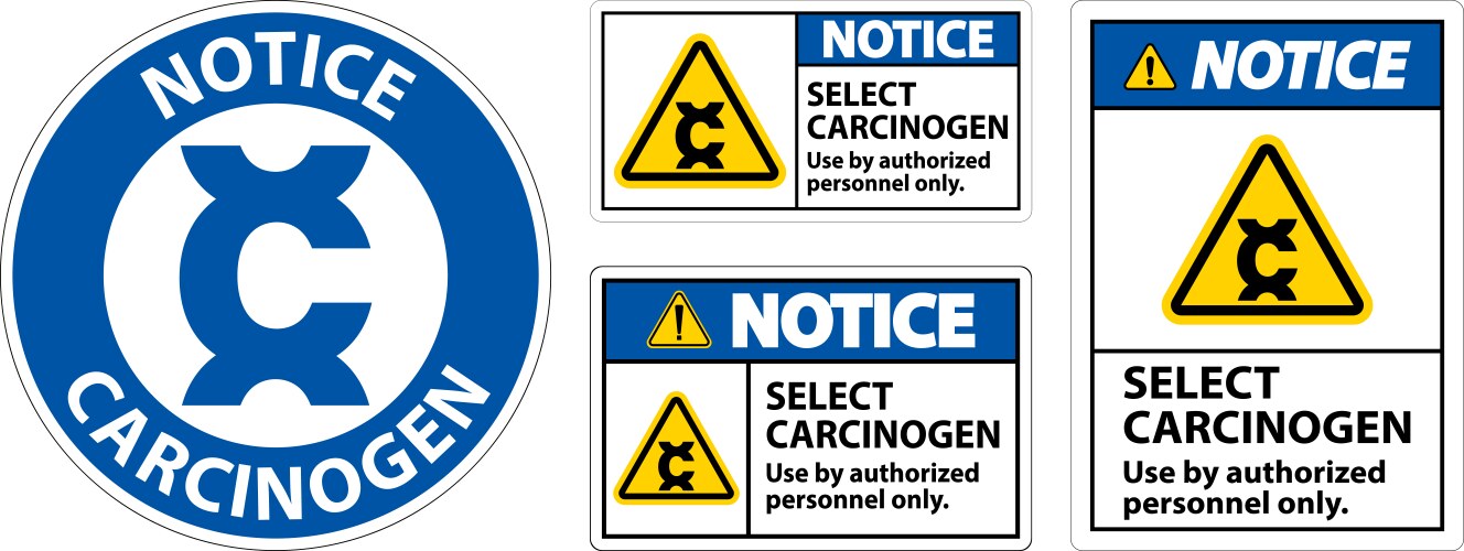 Warning carcinogen ghs sign on white background Vector Image