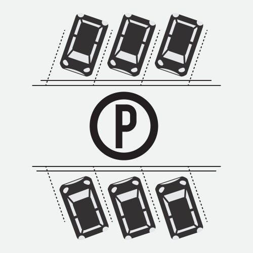 Top view of parking lot Royalty Free Vector Image