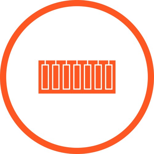 Unique piano keys glyph icon Royalty Free Vector Image