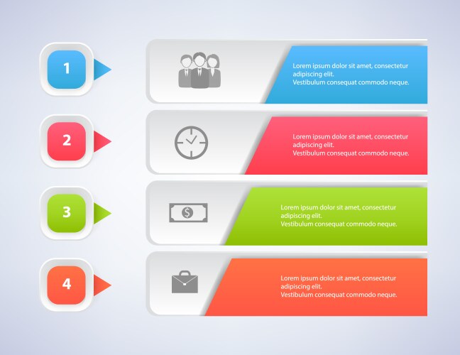 Steps progress banners Royalty Free Vector Image