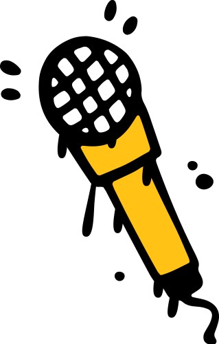 Bright yellow graffiti crown as street wall Vector Image