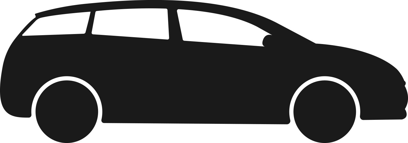 Car icon isolated simple side logo Royalty Free Vector Image