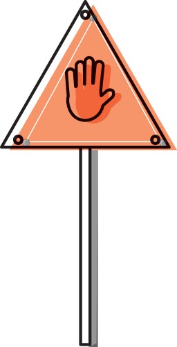 Construction warning sign Royalty Free Vector Image