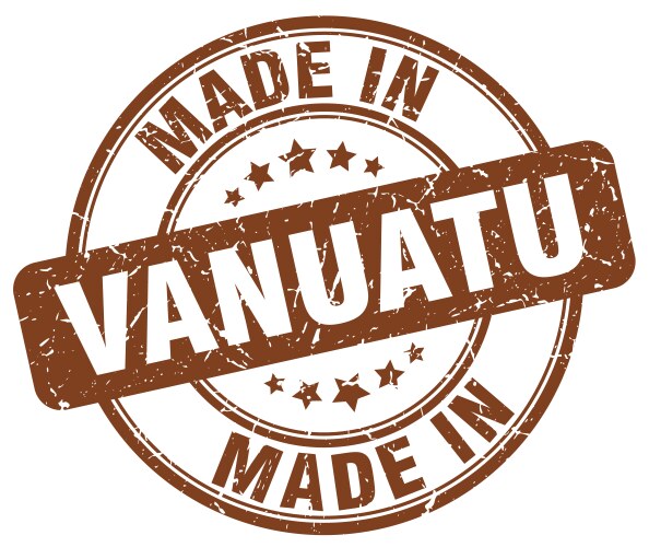 Made in vanuatu round seal Royalty Free Vector Image