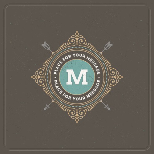Monogram logo set Royalty Free Vector Image - VectorStock