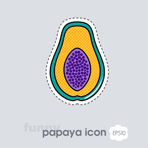 Papaya tropical fruit icon graph symbol for food Vector Image