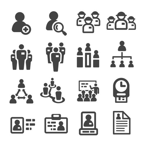 People management icon Royalty Free Vector Image