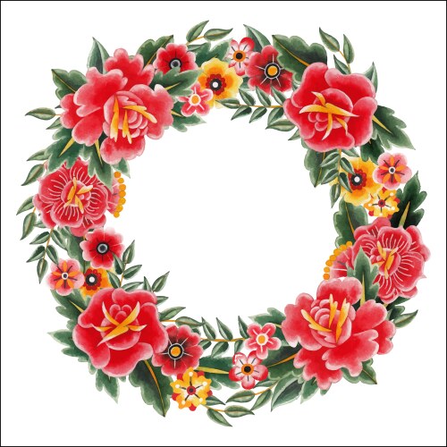 Wreath frame border Royalty Free Vector Image - VectorStock