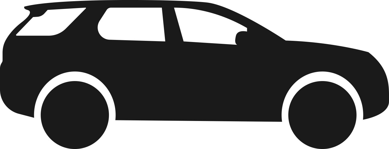 Car icon isolated simple side logo Royalty Free Vector Image