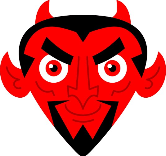 Devil face Royalty Free Vector Image - VectorStock