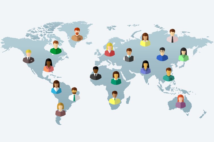 World Map People Vector Images (over 23,000)