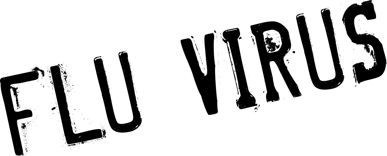 Flu virus rubber stamp Royalty Free Vector Image