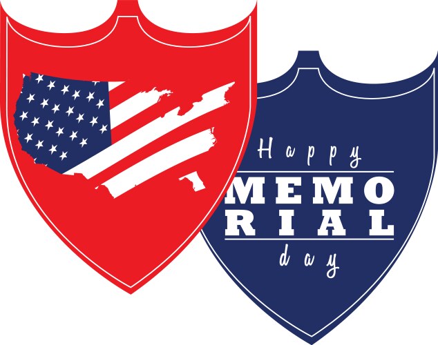 Memorial day emblem Royalty Free Vector Image - VectorStock