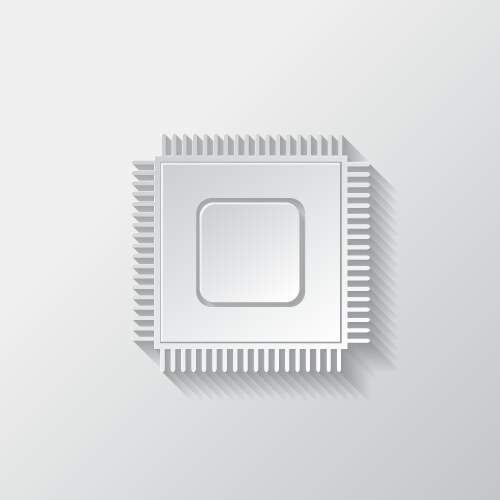 Microchip cartoon icon Royalty Free Vector Image