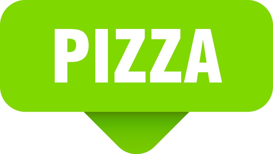 Pizza sticker sign on transparent background Vector Image