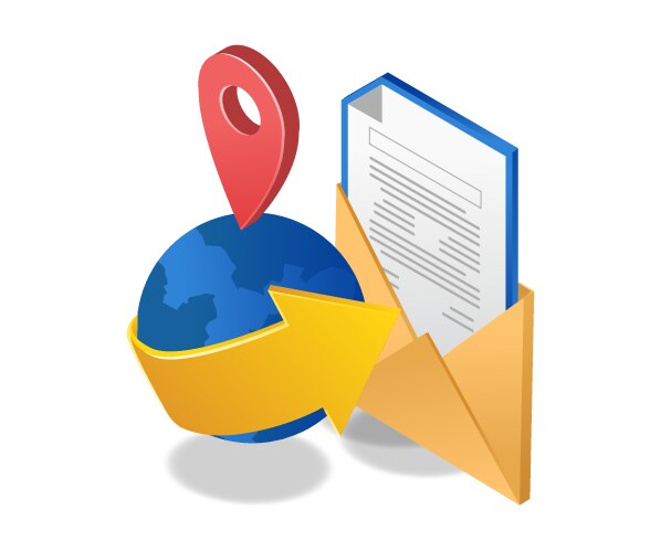 Internet world email database infographic flat Vector Image