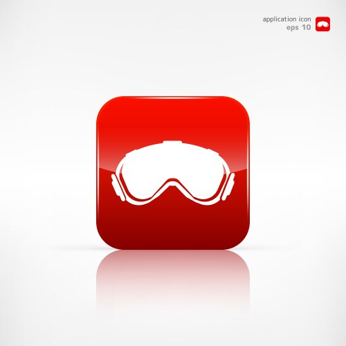 Ski goggles line Royalty Free Vector Image - VectorStock