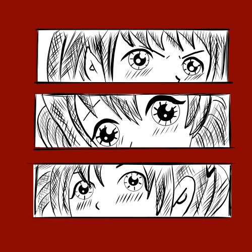 Anime manga design Royalty Free Vector Image - VectorStock