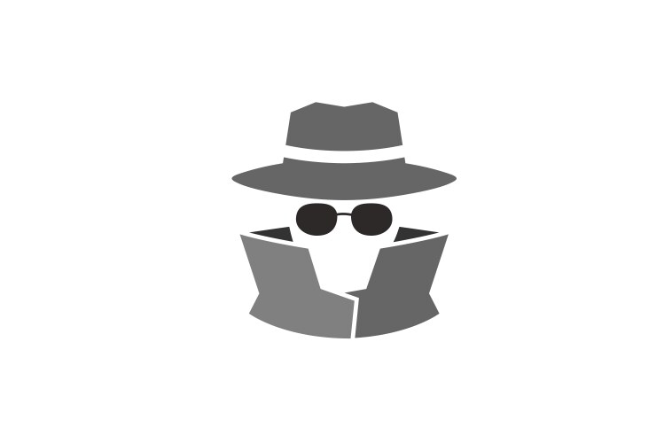 Detective logo design Royalty Free Vector Image