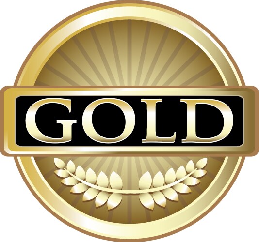 Welcome gold badge icon Royalty Free Vector Image