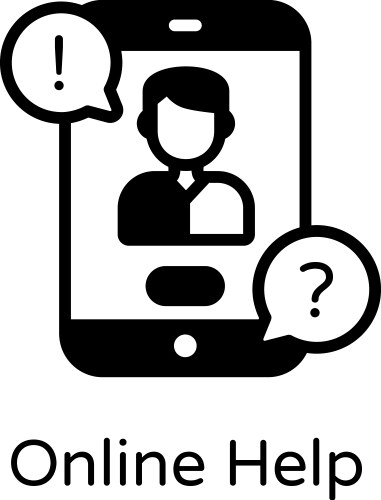 Online help Royalty Free Vector Image - VectorStock