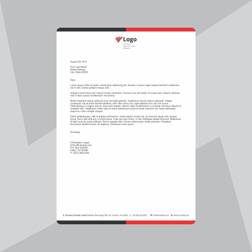 Professional letterhead design template Royalty Free Vector