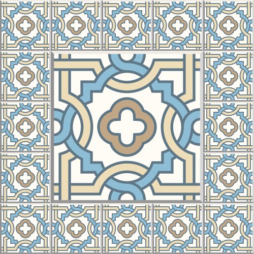 Retro floor tiles pattern Royalty Free Vector Image