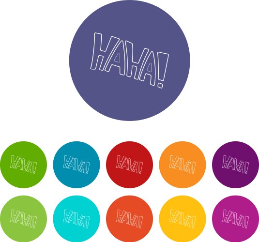 Haha icon in cartoon style Royalty Free Vector Image