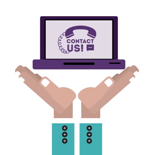 Contact us Royalty Free Vector Image - VectorStock