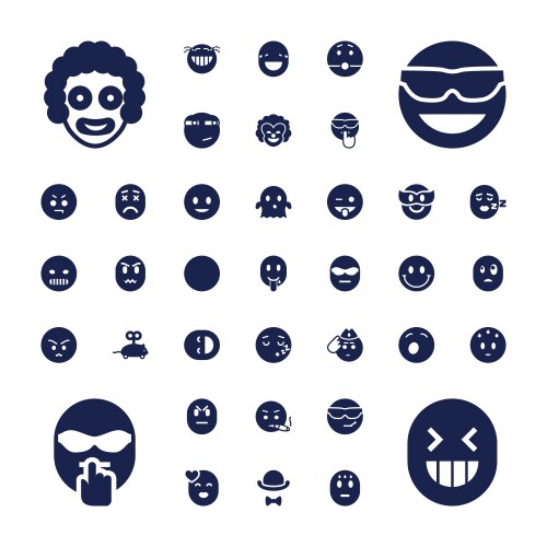 Funny icons Royalty Free Vector Image - VectorStock