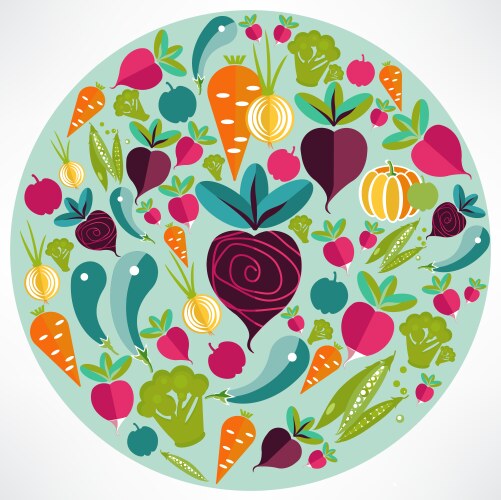 Healthy eating plate Royalty Free Vector Image