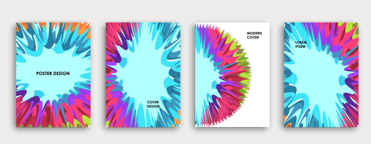 Multi-colored book cover page design creative Vector Image