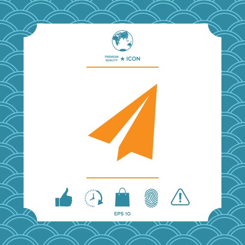 Paper airplane icon Royalty Free Vector Image - VectorStock
