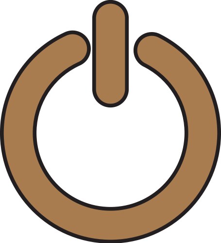 Power switch button icon Royalty Free Vector Image