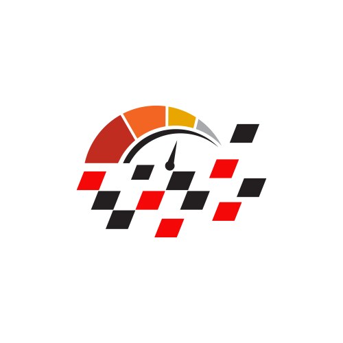 Race flag icon logo design Royalty Free Vector Image