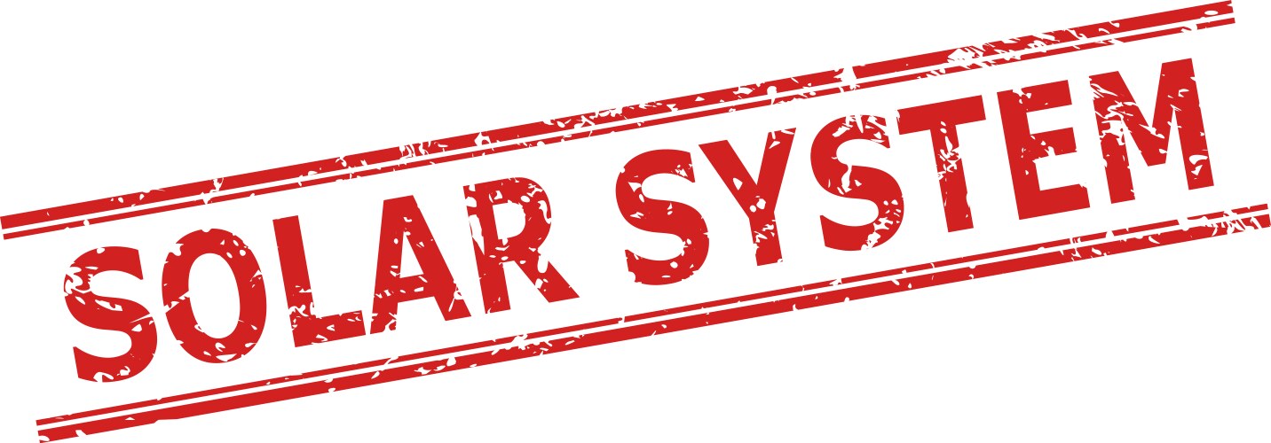 Solar system watermark stamp Royalty Free Vector Image