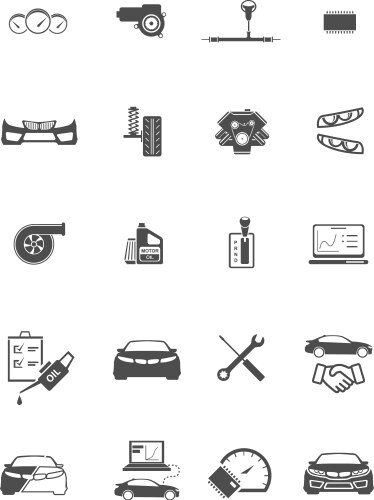 Set of ford vans and minivans 2014-present Vector Image